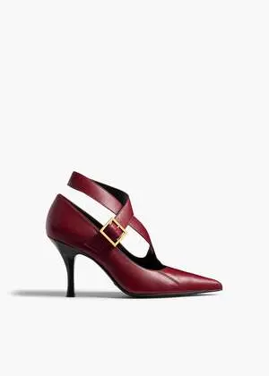 Khaite Sloan Pump In Leather - Oxblood