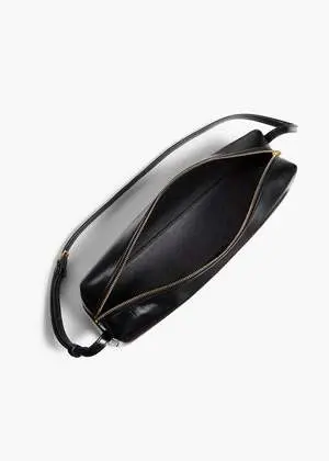Khaite Kye Crackle Patent Leather Shoulder Bag - Black