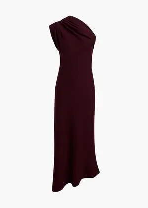 Khaite Coast Asymmetrical Merino Wool Dress Jam