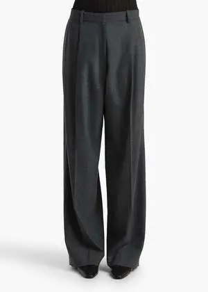 Khaite August Wide Leg Trousers - Storm