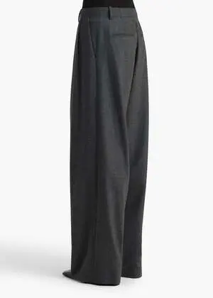 Khaite August Wide Leg Trousers - Storm