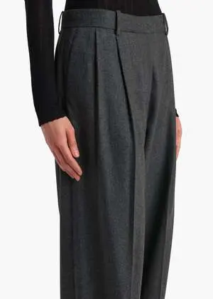 Khaite August Wide Leg Trousers - Storm