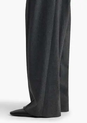 Khaite August Wide Leg Trousers - Storm