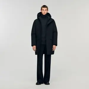 Sandro Quilted Zip-up Hooded Parka