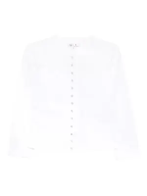 AGNÈS B. Le Petit Snap Cardigan - White