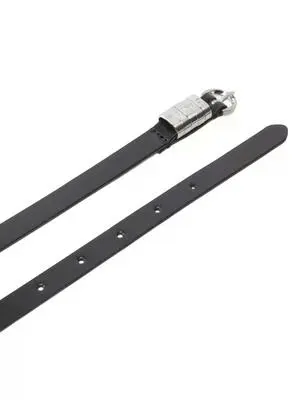 Pinko Logo-plaque Leather Belt - Black