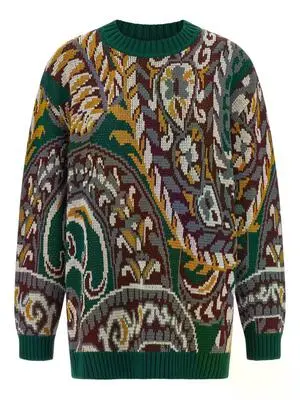 Etro Paisley Wool Sweater - Green