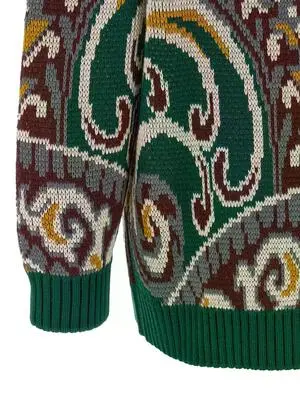 Etro Paisley Wool Sweater - Green
