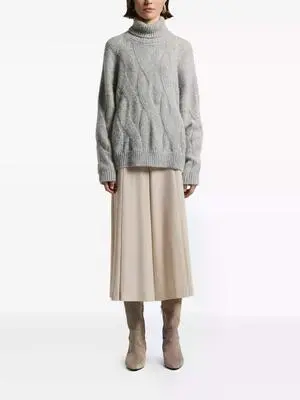 Peserico Cable-knit Turtleneck Sweater