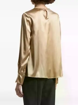 Peserico Round-neck Silk-blend Blouse