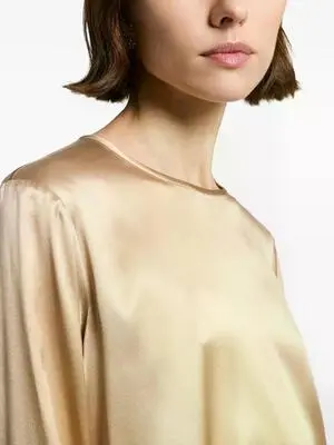 Peserico Round-neck Silk-blend Blouse