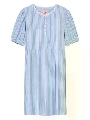 B+AB Puff-sleeve Striped Mini Dress