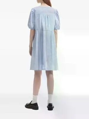 B+AB Puff-sleeve Striped Mini Dress