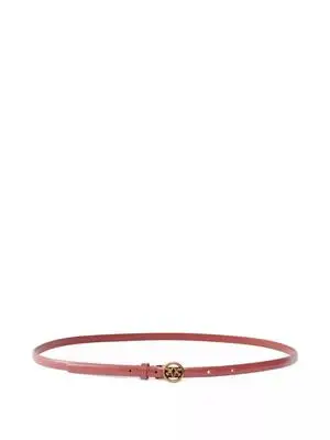Pinko Logo-buckle Leather Belt - Pink