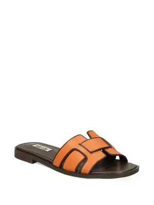 BIBI LOU Leather H-strap Sandals - Orange