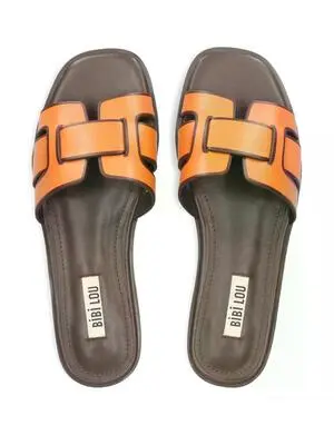 BIBI LOU Leather H-strap Sandals - Orange