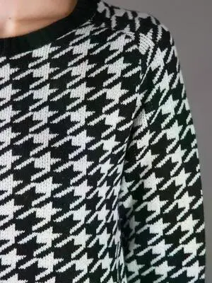 GOLDEN GOOSE Houndstooth Print Sweater