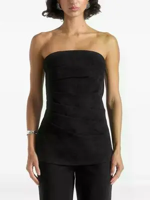 Manière De Voir Maniere De Voir Laurena Tacked Longline Bandeau Top - Black