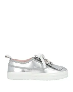 ROGER VIVIER Leather Low-top Sneakers - Silver