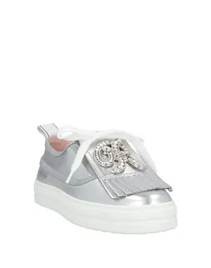 ROGER VIVIER Leather Low-top Sneakers - Silver