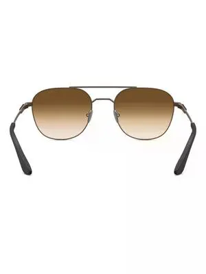 Giorgio Armani Double-bridge Sunglasses - Brown
