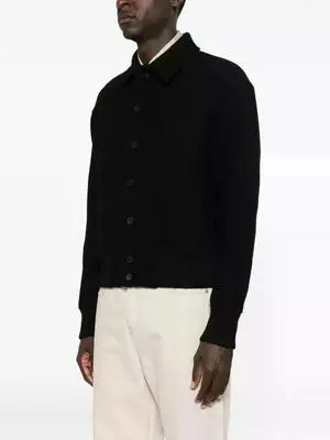 Jacquemus Button-fastening Ribbed Hem Jacket - Black