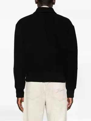 Jacquemus Button-fastening Ribbed Hem Jacket - Black