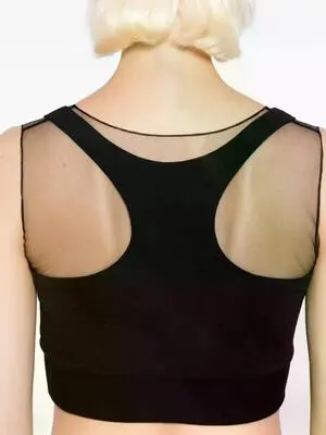 QUETSCHE Semi-sheer Panelled Top