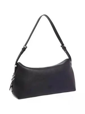 Pinko Medium Leather Saddle Shoulder Bag - Black