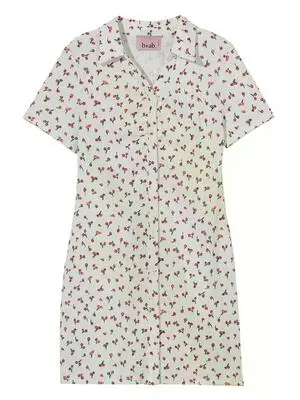B+AB Cherry Print Mini Shirt Dress
