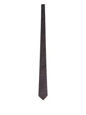 Gucci Crossbit Pattern Neck Tie - Red
