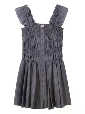 B+AB Ruffled Smocked Mini Dress