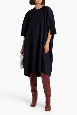 MAISON MARGIELA Draped Wool-felt Midi Dress