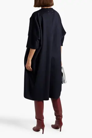 MAISON MARGIELA Draped Wool-felt Midi Dress