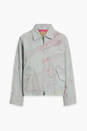 THE ELDER STATESMAN Printed Cotton-twill Jacket