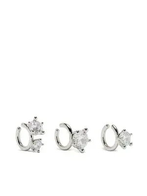 PANCONESI Crystal-embellished Ear Cuff Set - Silver