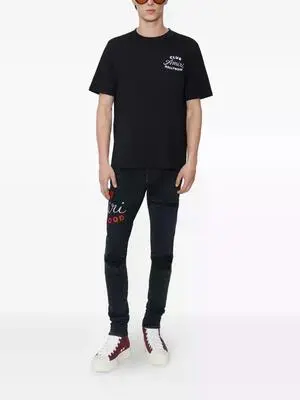 Amiri Logo-print Crew-neck T-shirt - Black