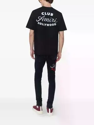 Amiri Logo-print Crew-neck T-shirt - Black