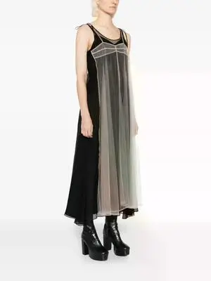 QUETSCHE Semi-sheer Layered Dress