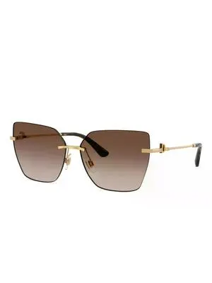 Dolce & Gabbana Browline Rimless Sunglasses - Brown
