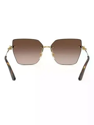Dolce & Gabbana Browline Rimless Sunglasses - Brown