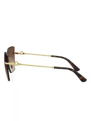 Dolce & Gabbana Browline Rimless Sunglasses - Brown