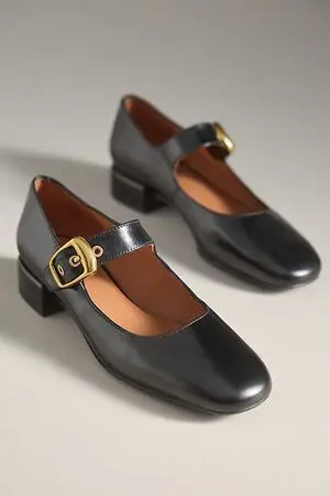Maeve Buckle Mary Janes - Black