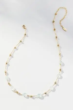 Anthropologie Bead Necklace - Clear