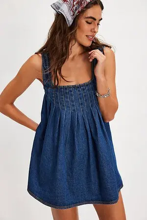 Free People Katie Denim Tunic