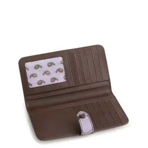 VERA BRADLEY Tab Wallet In Appliqué Floral Coffee Bean