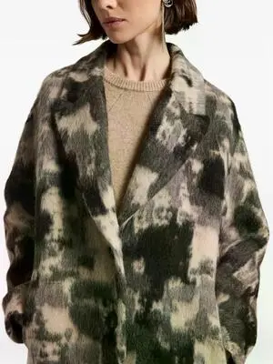 Peserico Graphic-print Wool Coat