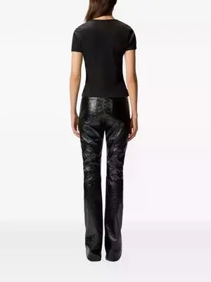 Pinko Logo-embroidered Cotton T-shirt
