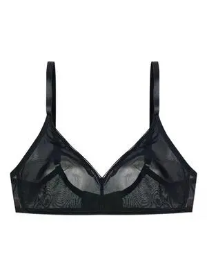Hanro Mesh Panelled Bra - Black
