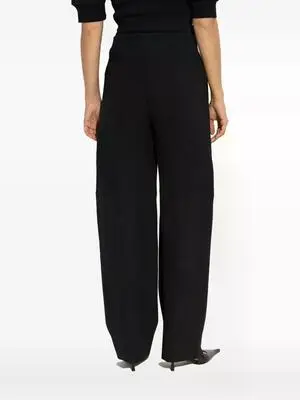 Victoria Beckham Pleated Trousers With Pockets - Black